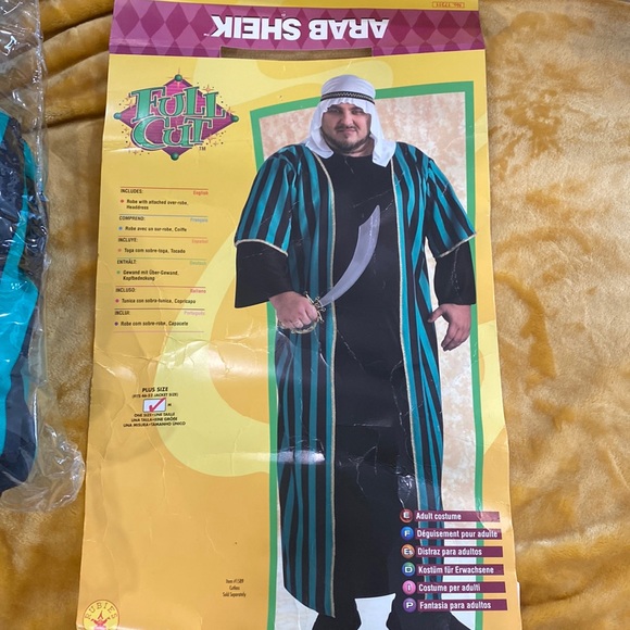 Full Cut | Other | Mens Arab Sheik Halloween Costume Plus Size 4652 ...